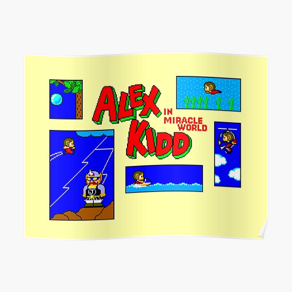 "Alex Kidd in Miracle World - Title Screen" Poster for Sale by pixel8tees | Redbubble