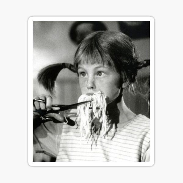 "poster Pippi Longstocking print classic poster " Sticker for Sale by ...