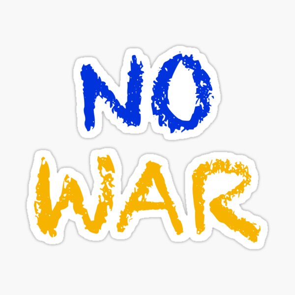 "NO WAR" Sticker for Sale by oksun-swag | Redbubble