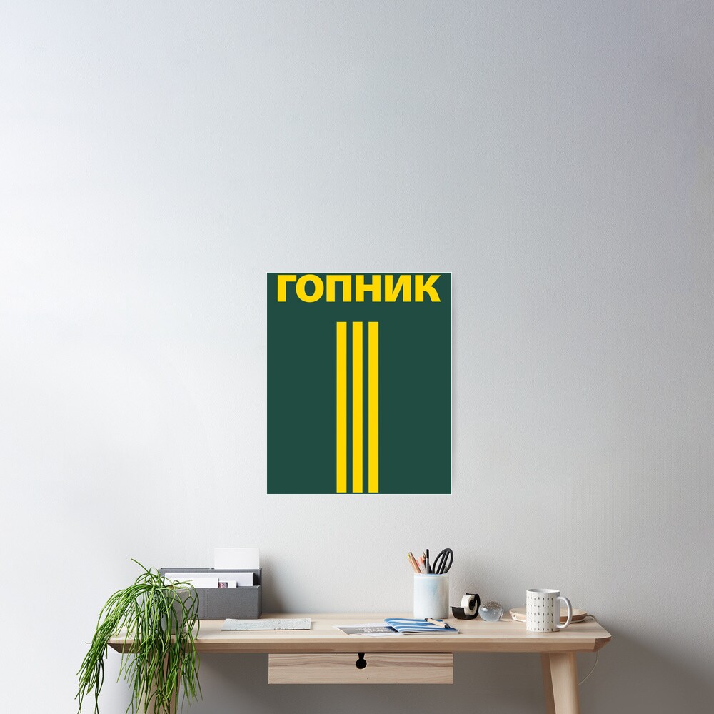 "Gopnik 3 Stripes Squatting Slav Gopnik" Poster for Sale by BotanChin ...