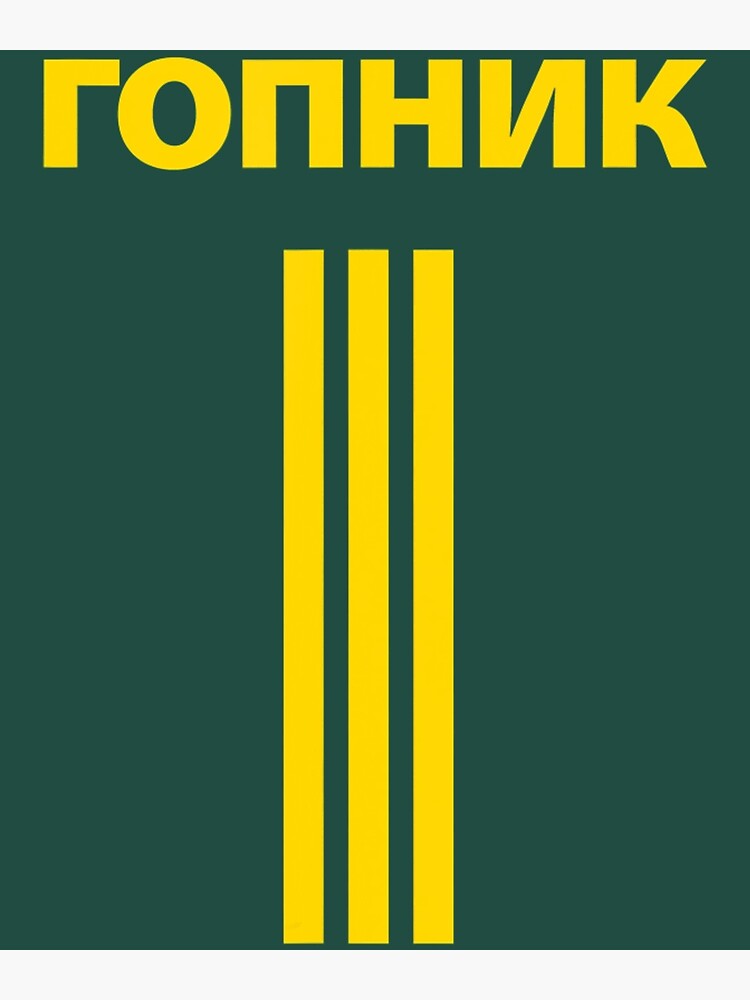 "Gopnik 3 Stripes Squatting Slav Gopnik" Poster for Sale by BotanChin ...