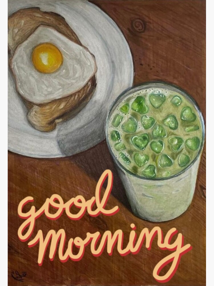 "Good Morning Matcha " Sticker for Sale by BoringSketches | Redbubble