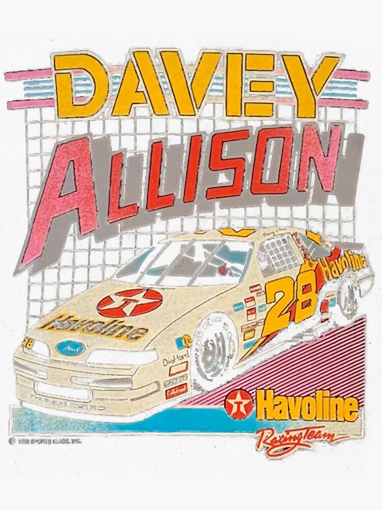 "Davey Allison Havoline Vintage Racing " Sticker for Sale by RobertLinf ...