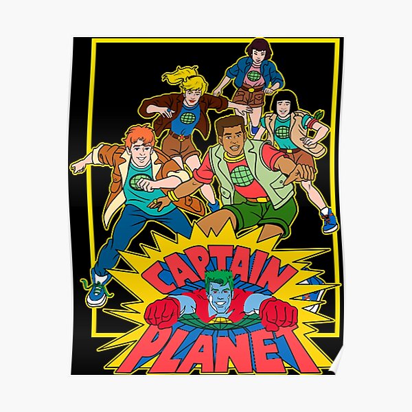 "Captain Planet" Poster for Sale by paywhite | Redbubble