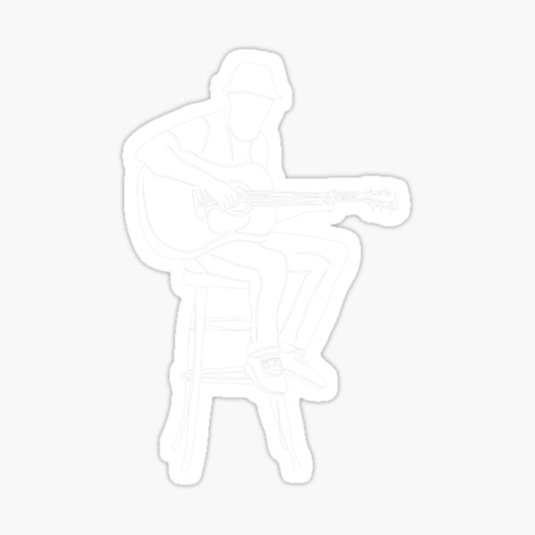"Guitarist Acoustic Guitar" Sticker for Sale by TatsueKisa | Redbubble