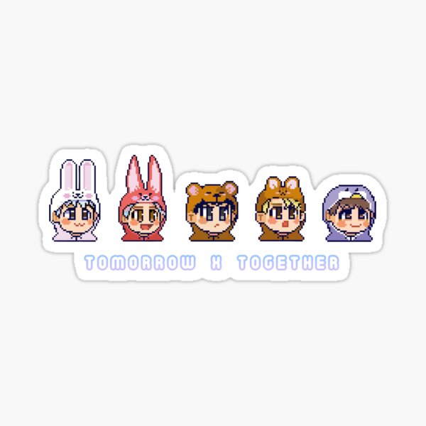 "TXT TO DO characters" Sticker for Sale by add1pcthappy | Redbubble