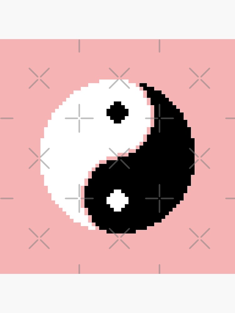 "Minimalist Yin and yang Pixel Art" Art Print for Sale by blueapollo ...