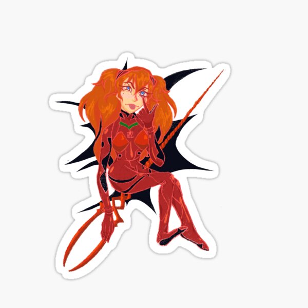 "Asuka" Sticker for Sale by closetskeletons | Redbubble