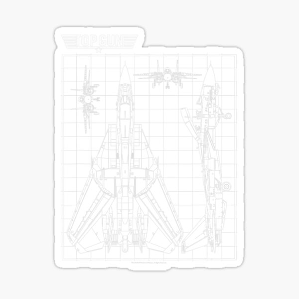 Pegatina «Esquema de Top Gun» de OppThu | Redbubble