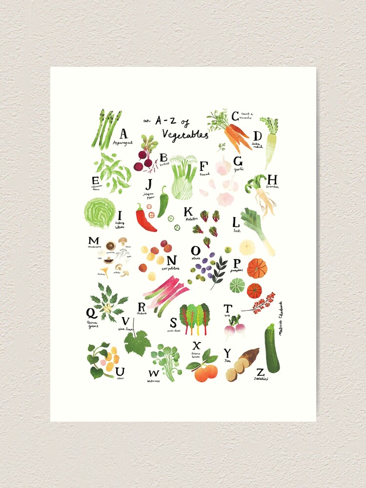 Vegetable Clip Art Alphabet