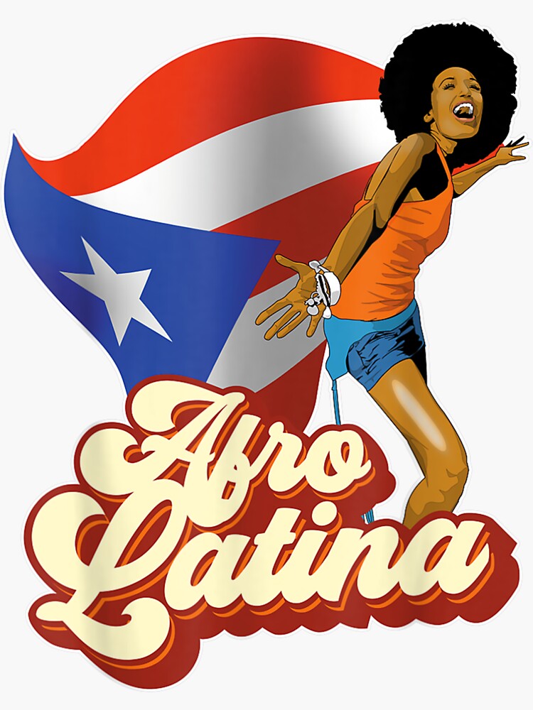 "Afro Latina Puerto Rican Flag" Sticker for Sale by RichardMarkham ...
