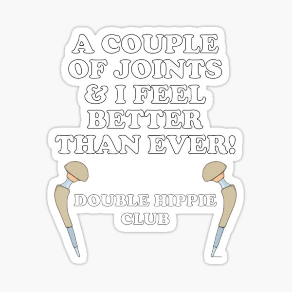 "Hip Replacement Double Hippie Club Hip Surgery" Sticker for Sale by ...