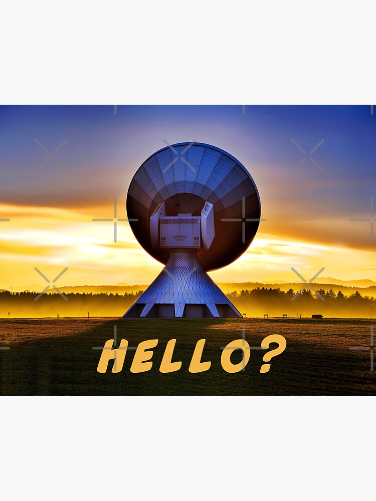 "Astronomy Radio Telescope - Hello?" Sticker for Sale by DEL ...