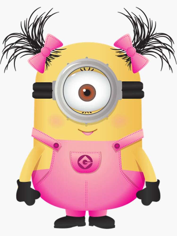 "Minion cute girl" Sticker for Sale by Amosbriggs | Redbubble