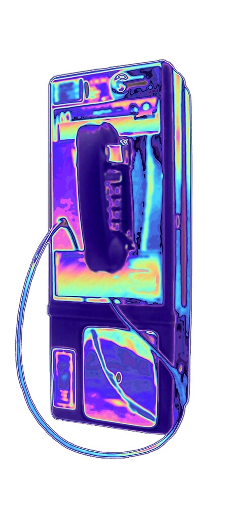 "Purple Holographic Pay Phone" by dinaaaaaah | Redbubble