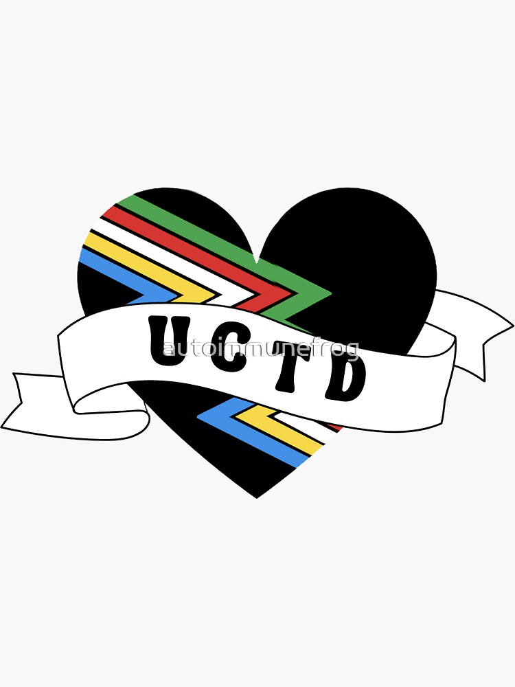 "Disability Pride Flag Heart - UCTD" Sticker for Sale by autoimmunefrog ...
