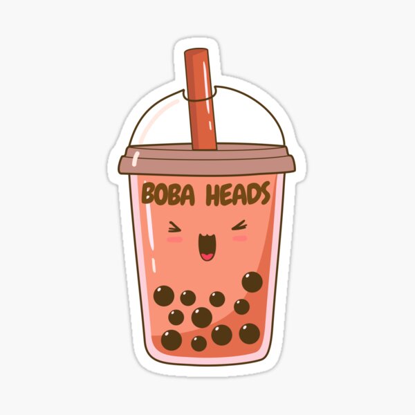 "Cup of Boba Heads - Cute Bubble Tea BobaHead" Sticker for Sale by ...