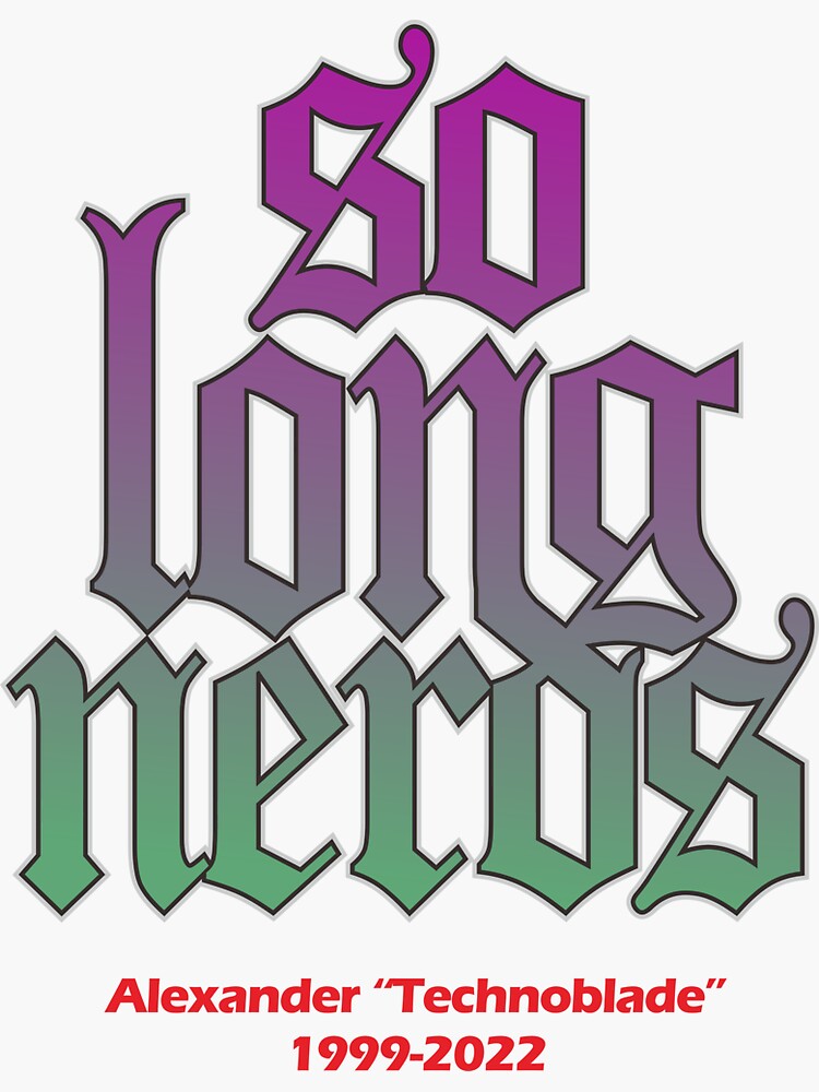 "So Long Nerds 2" Sticker for Sale by esperanzaschoen | Redbubble