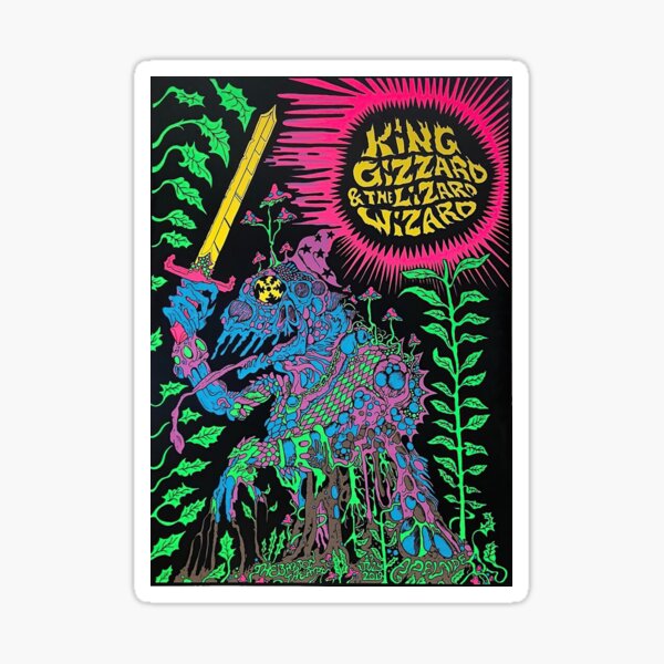 "King Gizz Tour poster classic" Sticker for Sale by tinachristn | Redbubble
