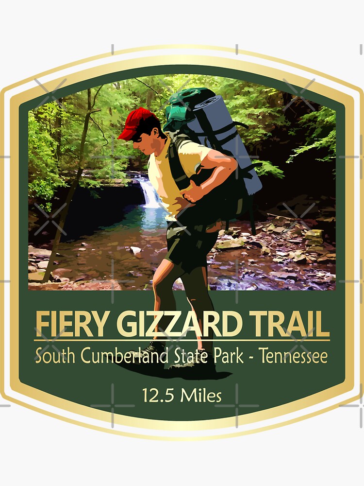 "Fiery Gizzard Trail (PF)" Sticker for Sale by curranmorgan | Redbubble