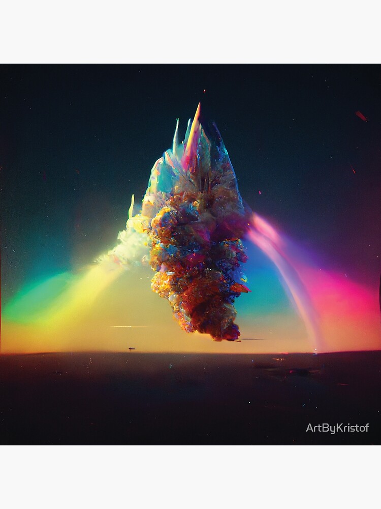 "Rainbow Crystal Explosion Digital Painting" Poster for Sale by ...