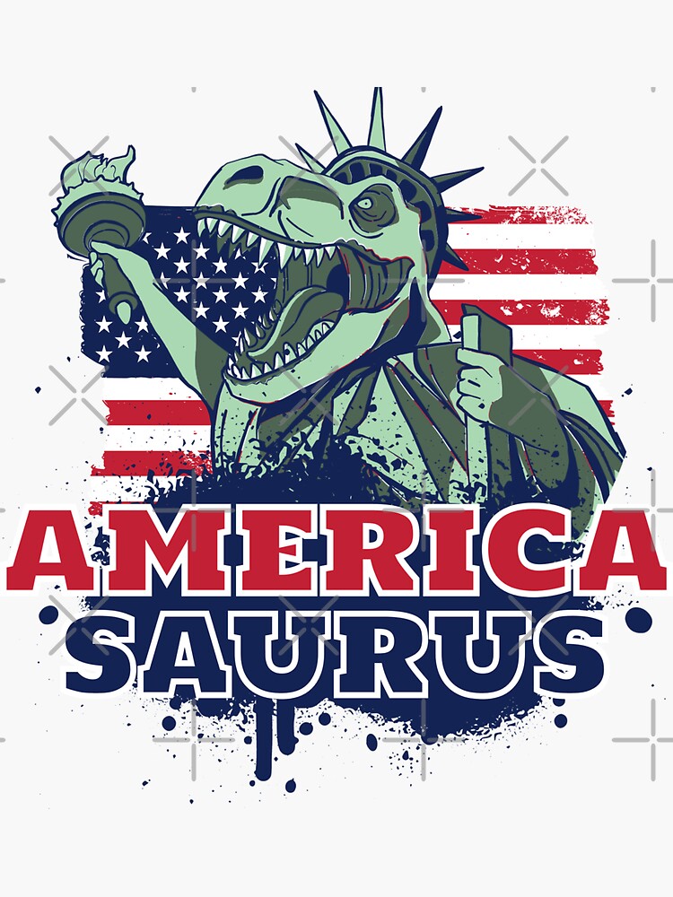 "America saurus" Sticker for Sale by JK-bull | Redbubble