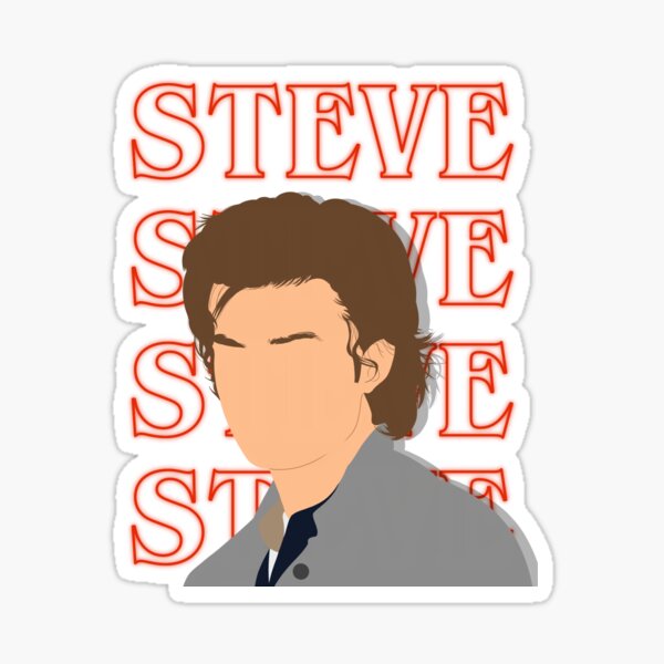 "Steve from Stranger Things" Sticker for Sale by heyhaya-arts11 | Redbubble