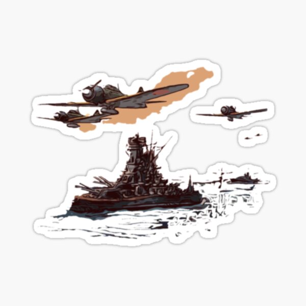 "WW2 Japanese Navel Fleet Battleship Air Support" Sticker for Sale by ...