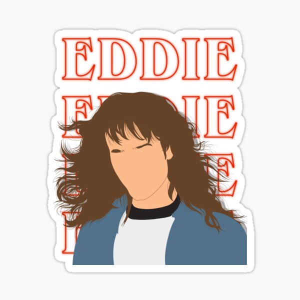 "Eddie from Stranger Things" Sticker for Sale by heyhaya-arts11 | Redbubble