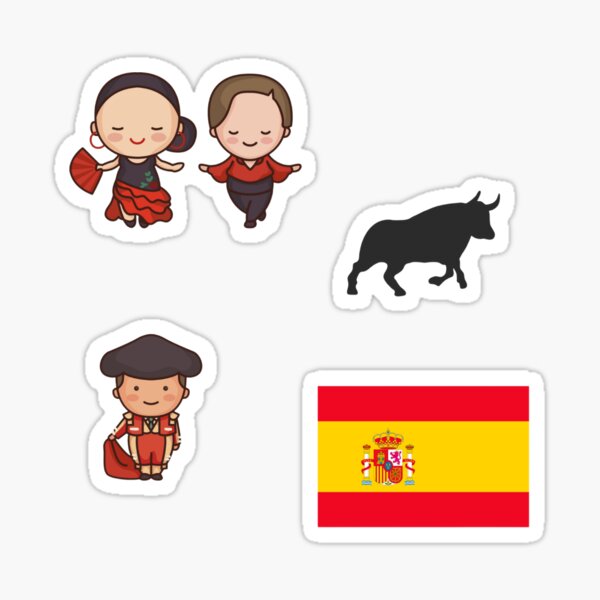 "Spanish sticker pack" Sticker for Sale by dsgn-blueshark | Redbubble
