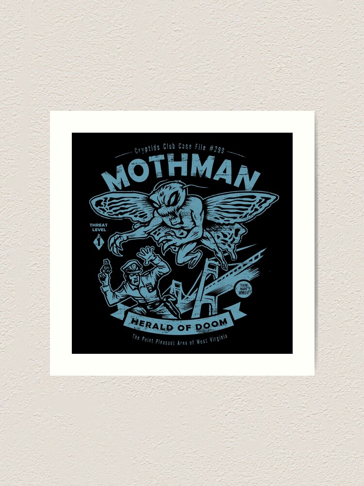 "Mothman - Cryptids Club Case file #299" Art Print by HeartattackJack ...