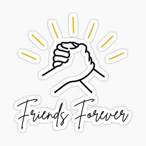 "hand in hand friends forever together" Sticker for Sale by ...