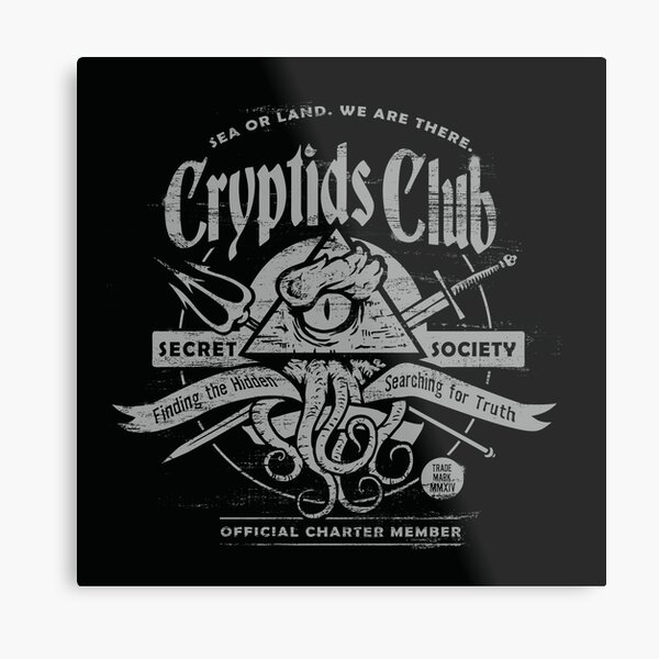 " Cryptids Club (Dark Shirt Version)" Metal Print for Sale by ...