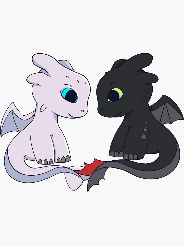 "Couple Toothless & Light Fury/Best Seller Design For Friends" Sticker ...