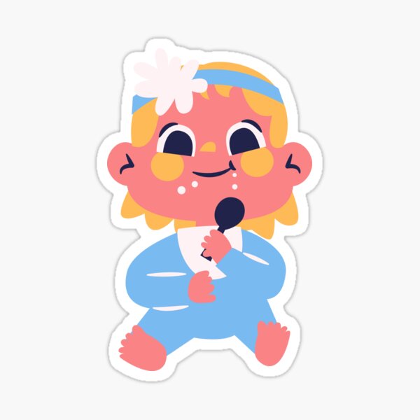 "Cute baby born" Sticker for Sale by SweetKidsDesign | Redbubble