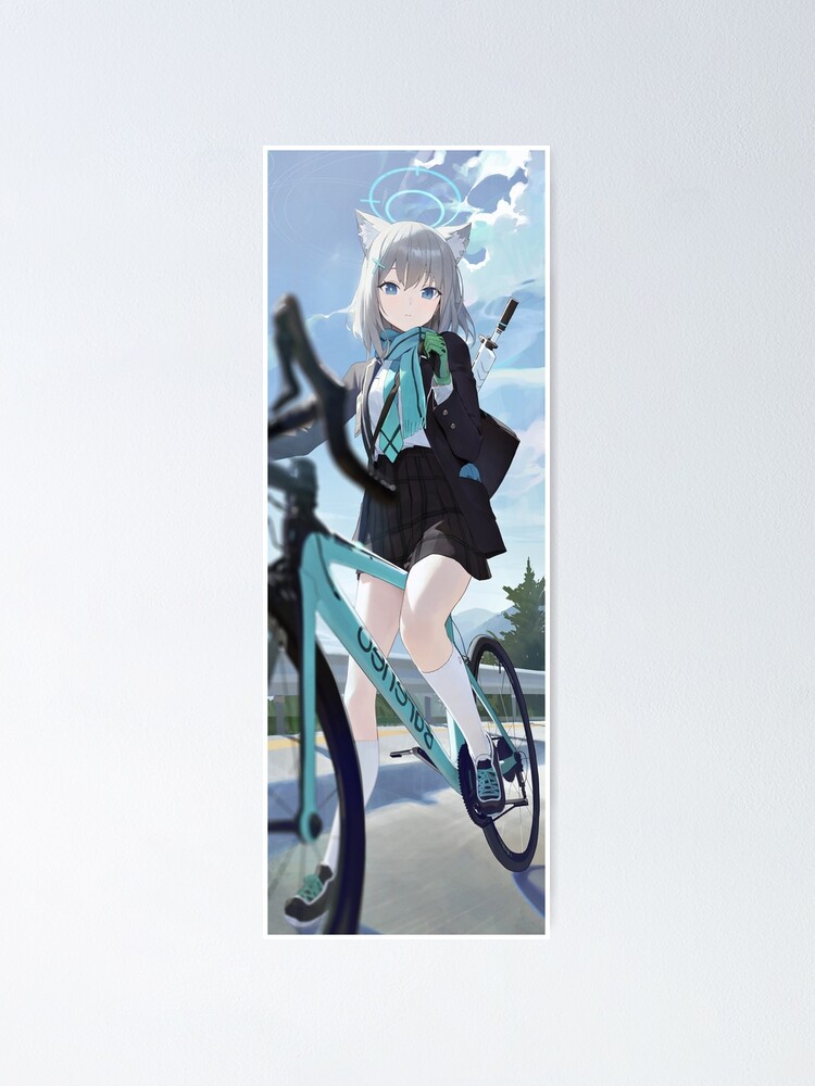 "Road Bike Shiroko Sunaookami - Blue Archive" Poster for Sale by ...