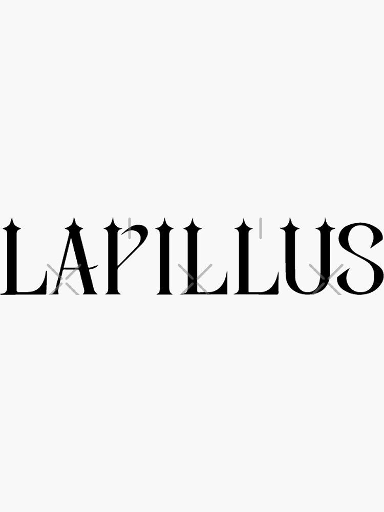 "LAPILLUS Logo" Sticker for Sale by danielletrisha | Redbubble