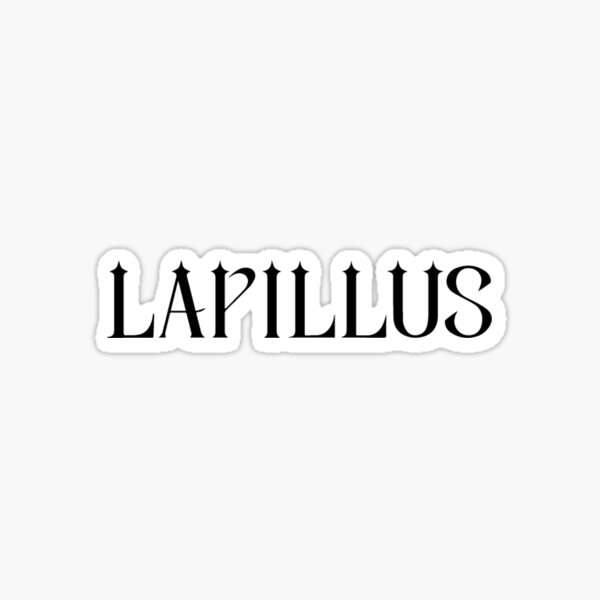 "LAPILLUS Logo" Sticker for Sale by danielletrisha | Redbubble