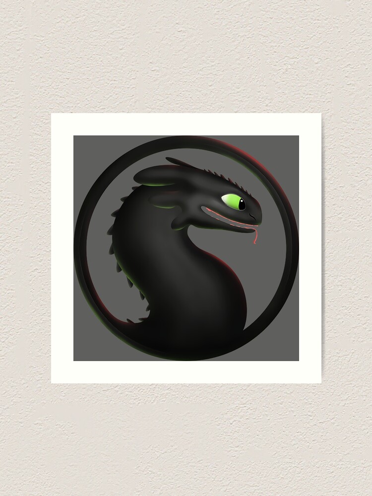 "How To Train Your Dragon, Toothless Logo/Perfect Design" Art Print for ...