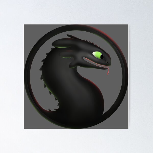 "How To Train Your Dragon, Toothless Logo/Perfect Design" Poster for ...