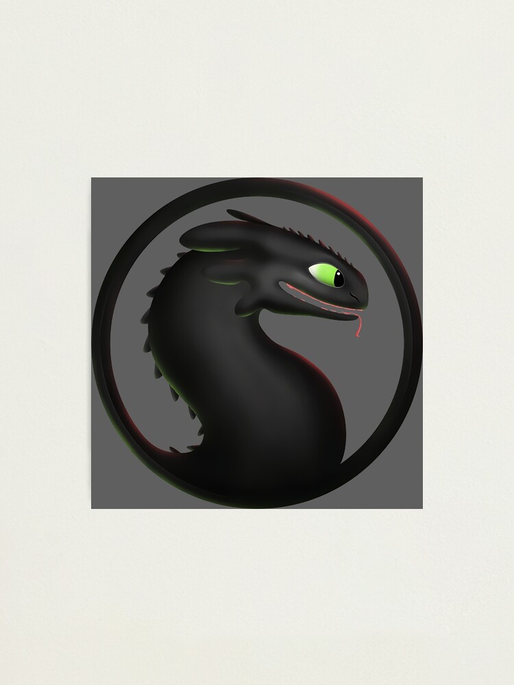 "How To Train Your Dragon, Toothless Logo/Perfect Design" Photographic ...