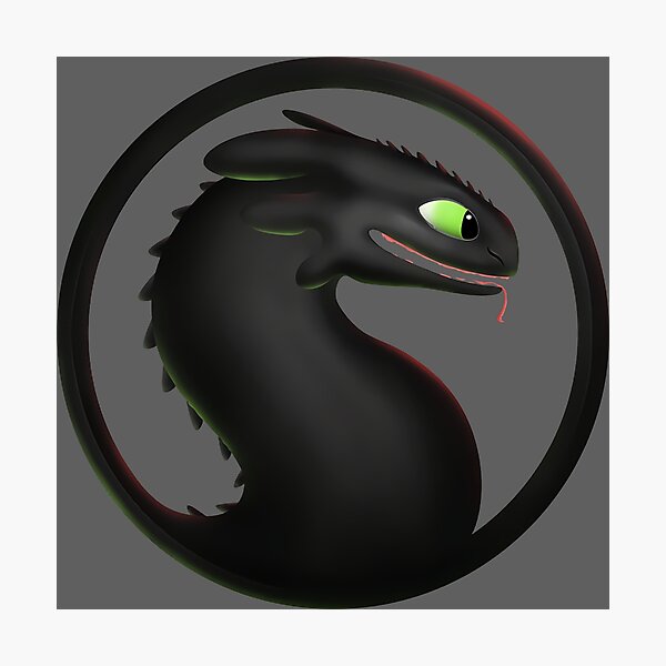 "How To Train Your Dragon, Toothless Logo/Perfect Design" Photographic ...