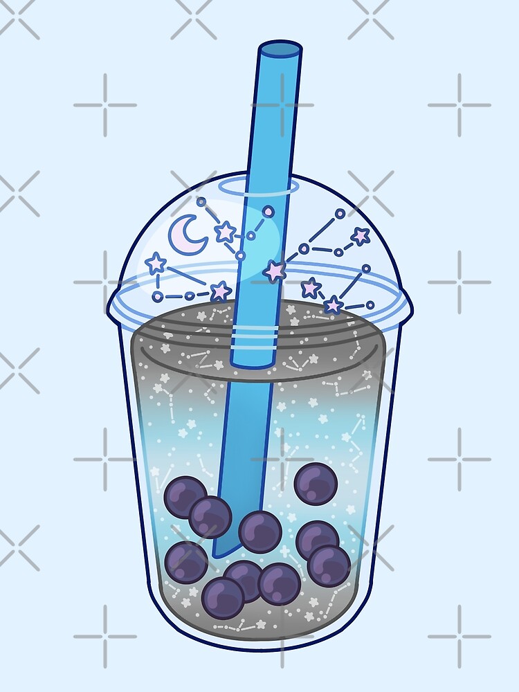 "Butterfly Pea Flower Galaxy Boba Tea" Poster for Sale by olivks ...