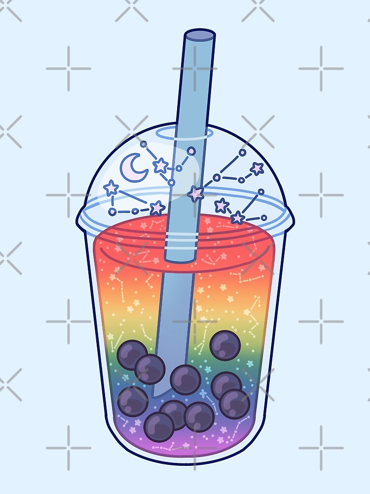 "Rainbow Galaxy Boba Tea" Poster for Sale by olivks | Redbubble