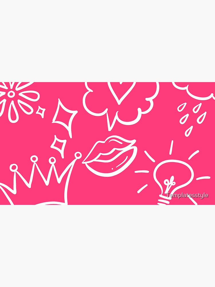 "Pink Design" Sticker for Sale by Templatesstyle | Redbubble