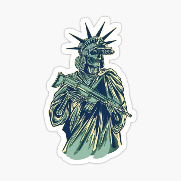 "Tacticool Lady Liberty " Sticker for Sale by WernerSpringer | Redbubble