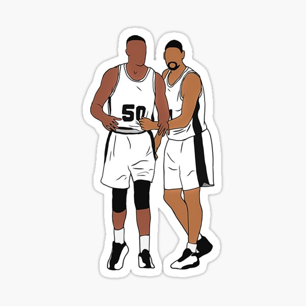 "David Robinson And Tim Duncan" Sticker for Sale by Monirother | Redbubble
