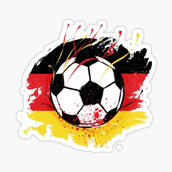"German Football German Flag Grunge Soccer Fan" Sticker for Sale by ...