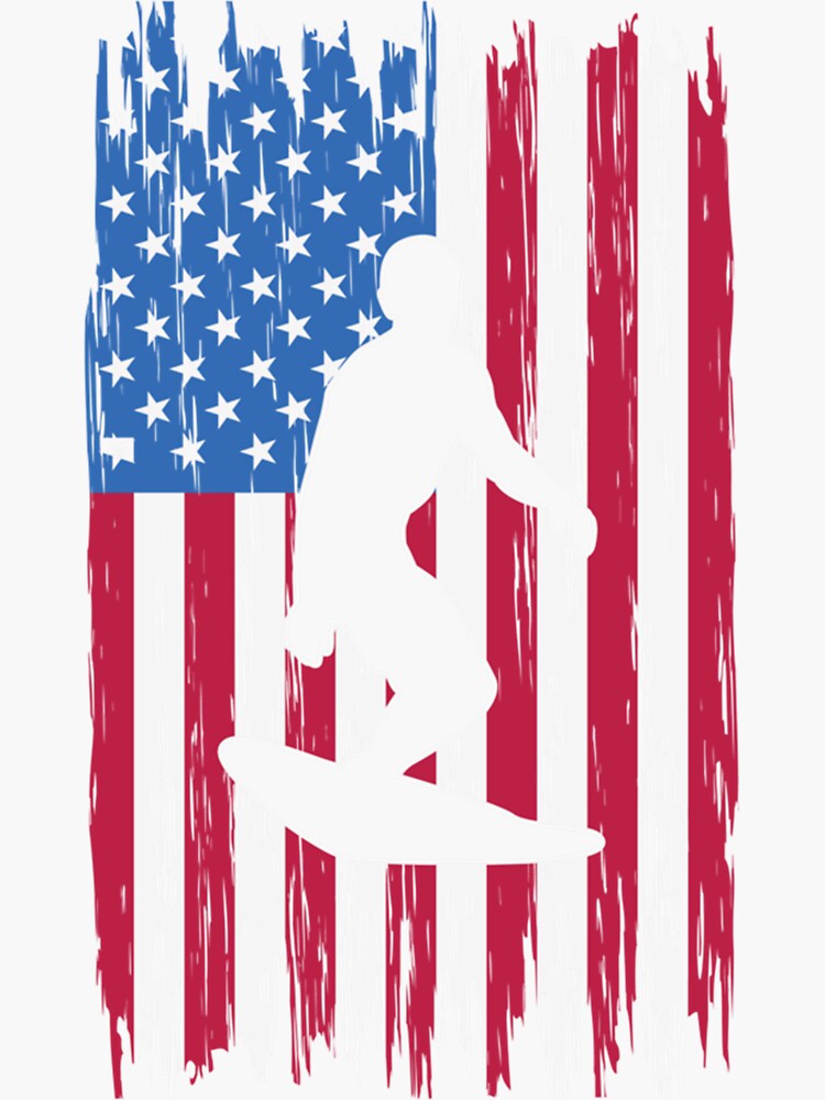 "American Flag Surf Surfer Surfboard Surfing Surfboarder Wave Surfer ...