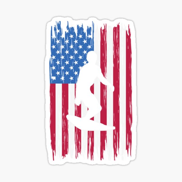 "American Flag Surf Surfer Surfboard Surfing Surfboarder Wave Surfer ...